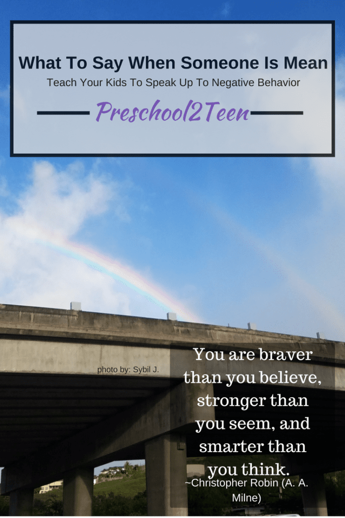 Things To Teach Your Child Say When Someone Is Mean